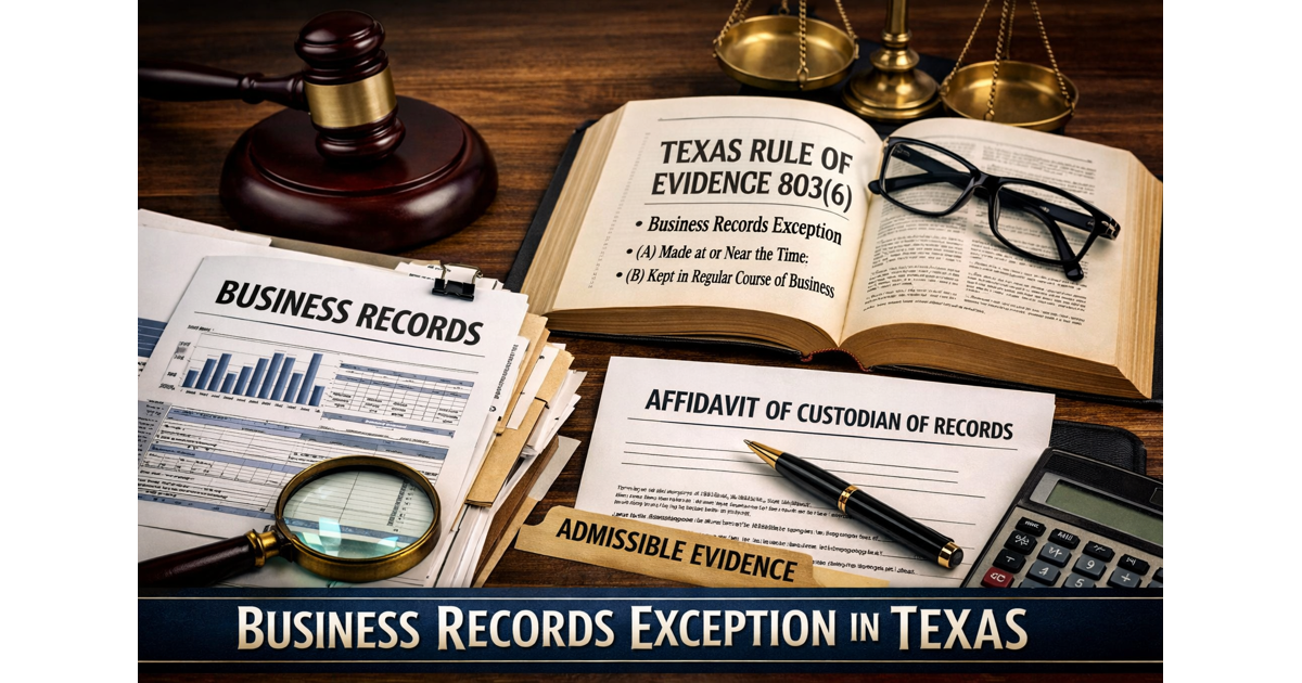 The Business Records Exception in Texas: A Deep Dive into TRE 803(6 ...