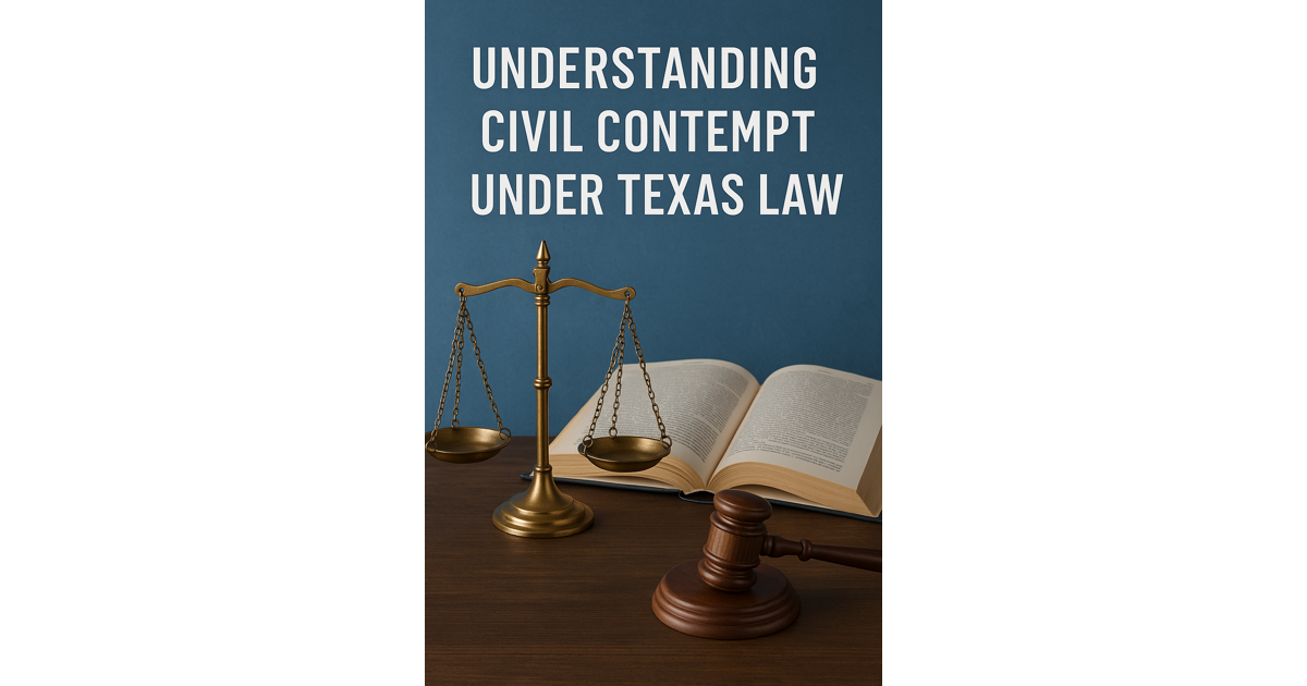 Understanding Civil Contempt Under Texas Law