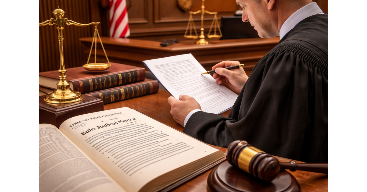 Judicial Notice in Texas Courts: When a Judge Can Accept Facts Without ...