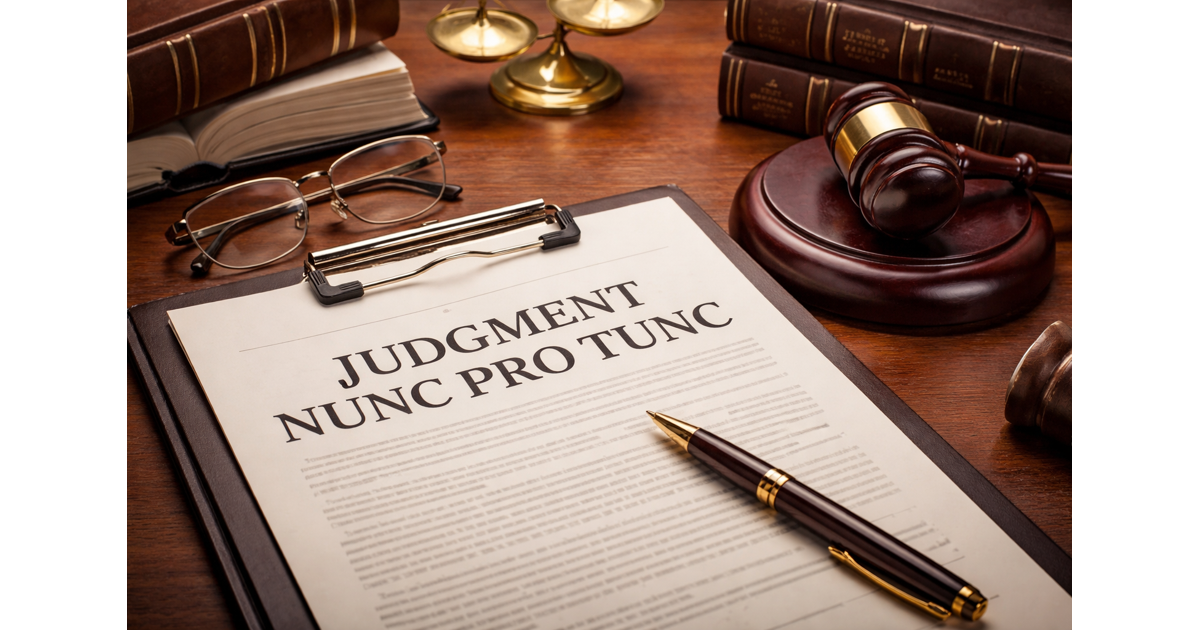 What Is a Judgment Nunc Pro Tunc in Texas? Correcting Clerical Errors ...