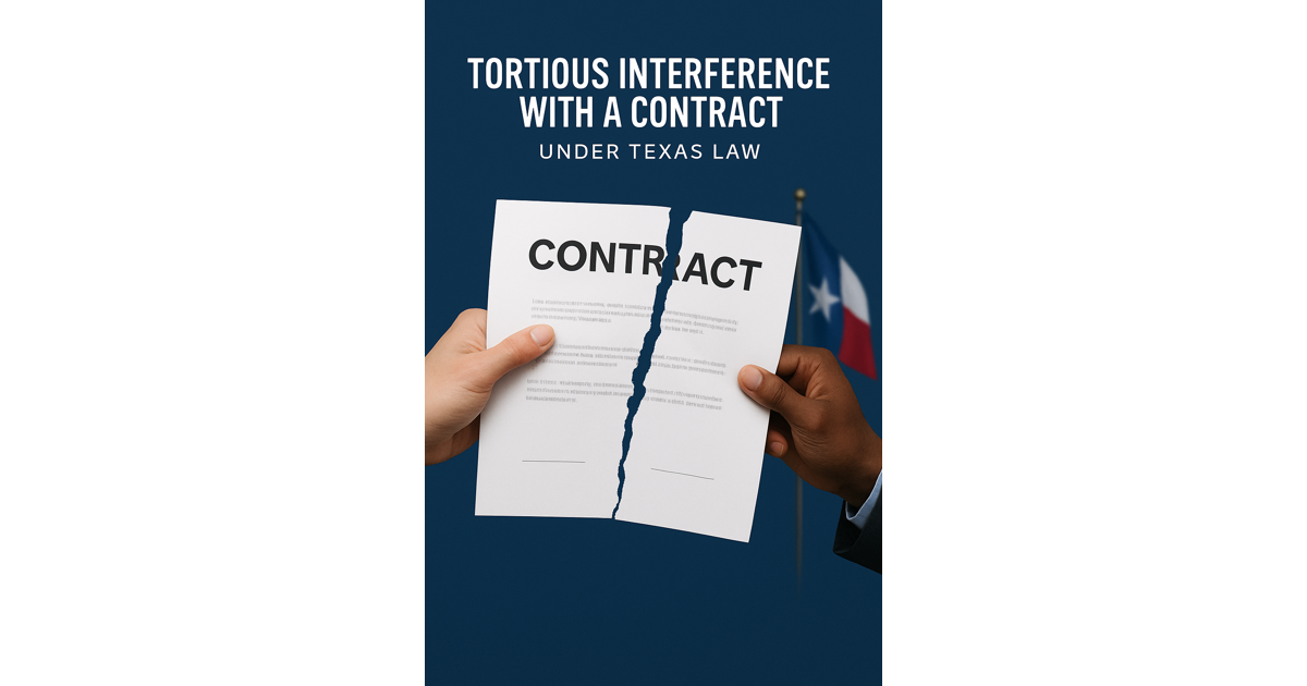 Tortious Interference with a Contract Under Texas Law: A Distinct Cause ...