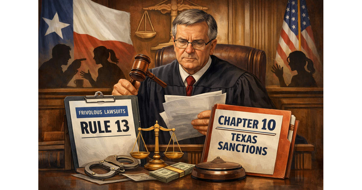 How Texas Courts Punish Frivolous Lawsuits: Sanctions Under Rule 13 and ...